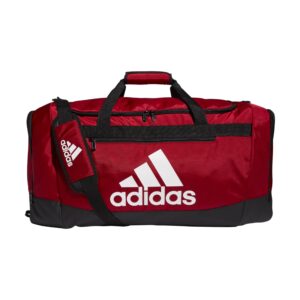 adidas unisex defender 4 large duffel bag, team power red, one size