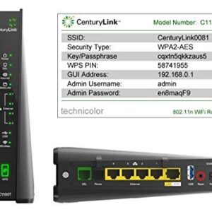 CenturyLink Technicolor C1100T Vdsl2 Modem 802.11n WiFi Router (Renewed)