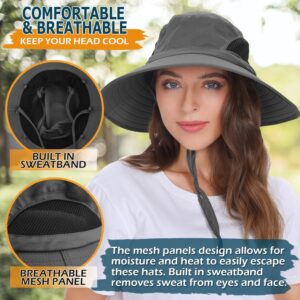 EINSKEY Sun Hat with Neck Flap, UV Protection Waterproof Safari Cap Wide Brim Bucket Hat for Fishing Gardening Hiking Hunting