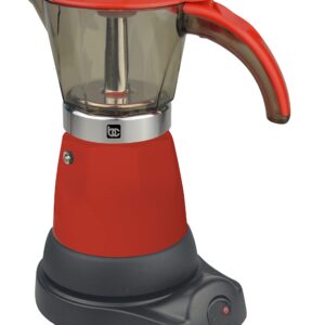 Bene Casa Red Portable Electric Espresso Maker 3 or 6 Cups/Cafetera Roja Portable Electrica Espresso de 3 o 6 Tasas