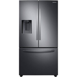 samsung rf27t5201sg 27 cu. ft. large capacity 3-door french door refrigerator with external water & ice dispenser in black stainless steel