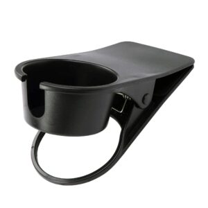 Drink Cup Holder Clip - Home Office Table Desk Side Huge Clip Water Drink Beverage Soda Coffee Mug Holder Cup Saucer Clip Design (New Black)