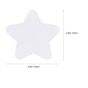 Exceart 5 Pcs Canvas Painting Board Round Edge Star Shape Blank Art Cotton Oil Paint Drawing Panel for Artist Hobby Painter Students Kids 15x15cm