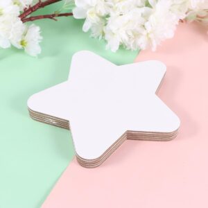 Exceart 5 Pcs Canvas Painting Board Round Edge Star Shape Blank Art Cotton Oil Paint Drawing Panel for Artist Hobby Painter Students Kids 15x15cm