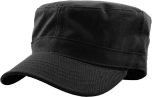 kbethos kbk-1464 blk s (2) army cap basic everyday military style unisex-adult, mens hat, black daily cadet