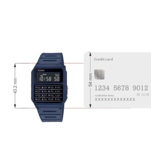 Casio CA-53WF-2B Calculator Blue Digital Mens Watch Original New Classic CA-53