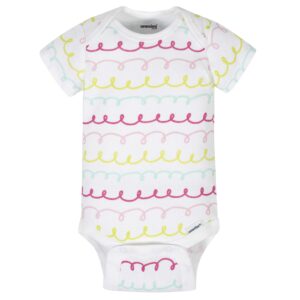 Onesies Brand Baby Girl's 8-Pack Short Sleeve Mix & Match Bodysuits, Pink Sweet Treats, 6-9 Months