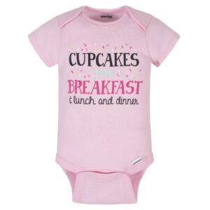 Onesies Brand Baby Girl's 8-Pack Short Sleeve Mix & Match Bodysuits, Pink Sweet Treats, 6-9 Months