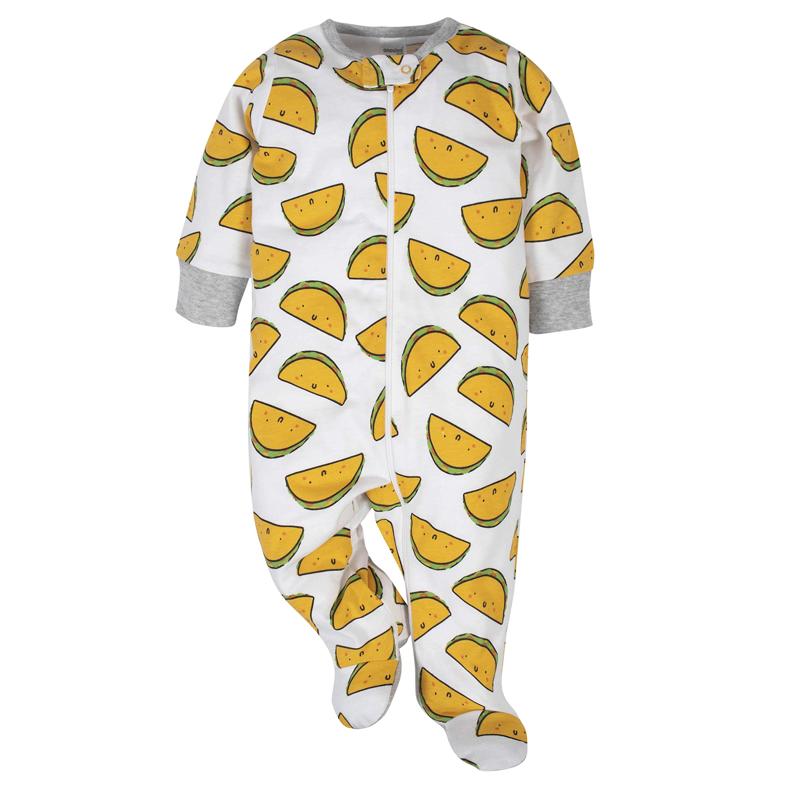 Onesies baby boys 4-pack 'N Plays Footies and Toddler Sleepers, Gold Hungry, 0-3 Months US