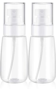 toserspbe spray water bottle hair mister, fine mist stylist sprayers 360 empty small misting spritzer, perfume atomizer with pump clear containers (2pcs/2oz)