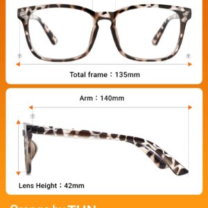 TIJN Progressive Multifocus Reading Glasses for Women Anti Blue Light Blocking Readers Vintage Square Nerd Eyeglasses