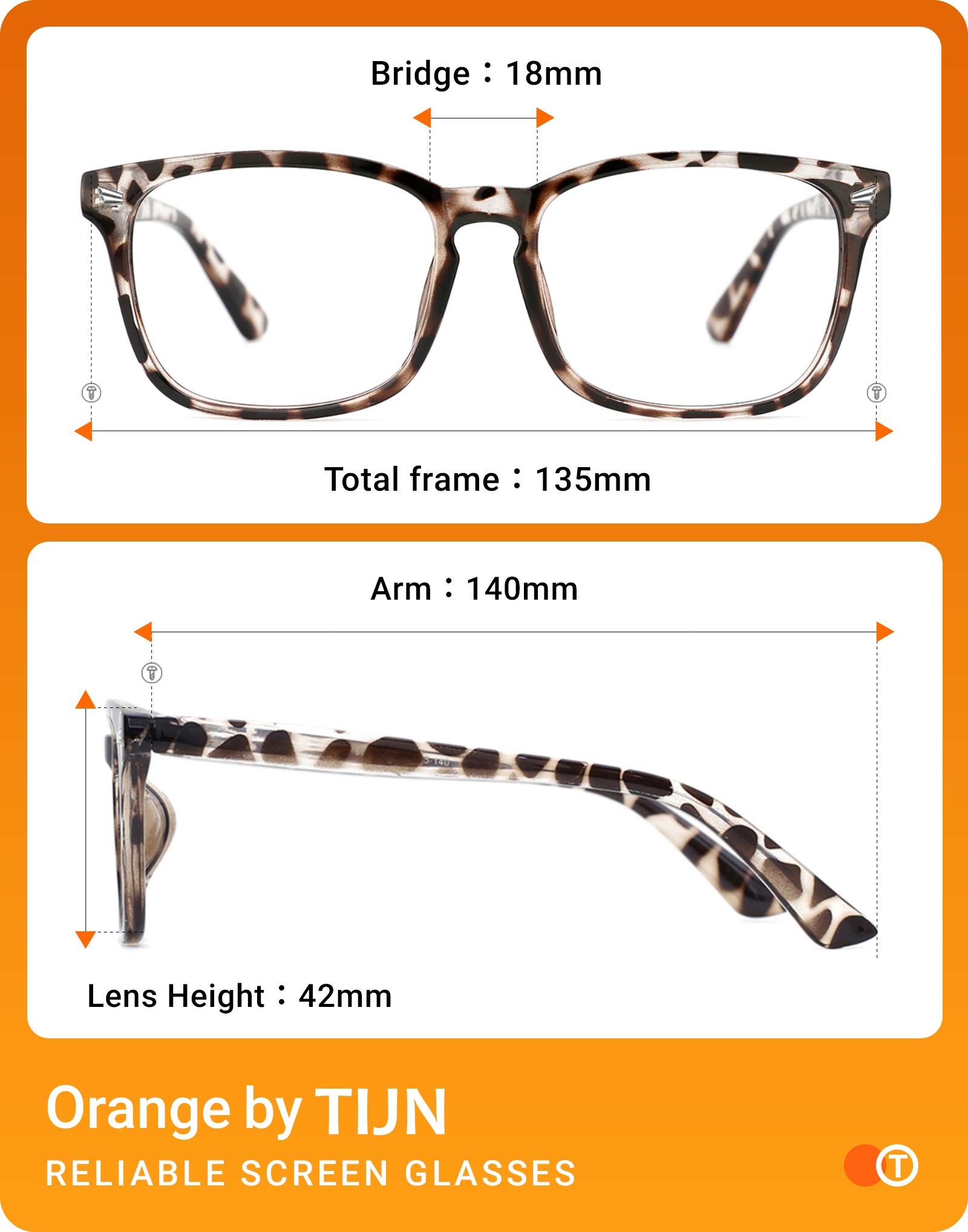 TIJN Progressive Multifocus Reading Glasses for Women Anti Blue Light Blocking Readers Vintage Square Nerd Eyeglasses