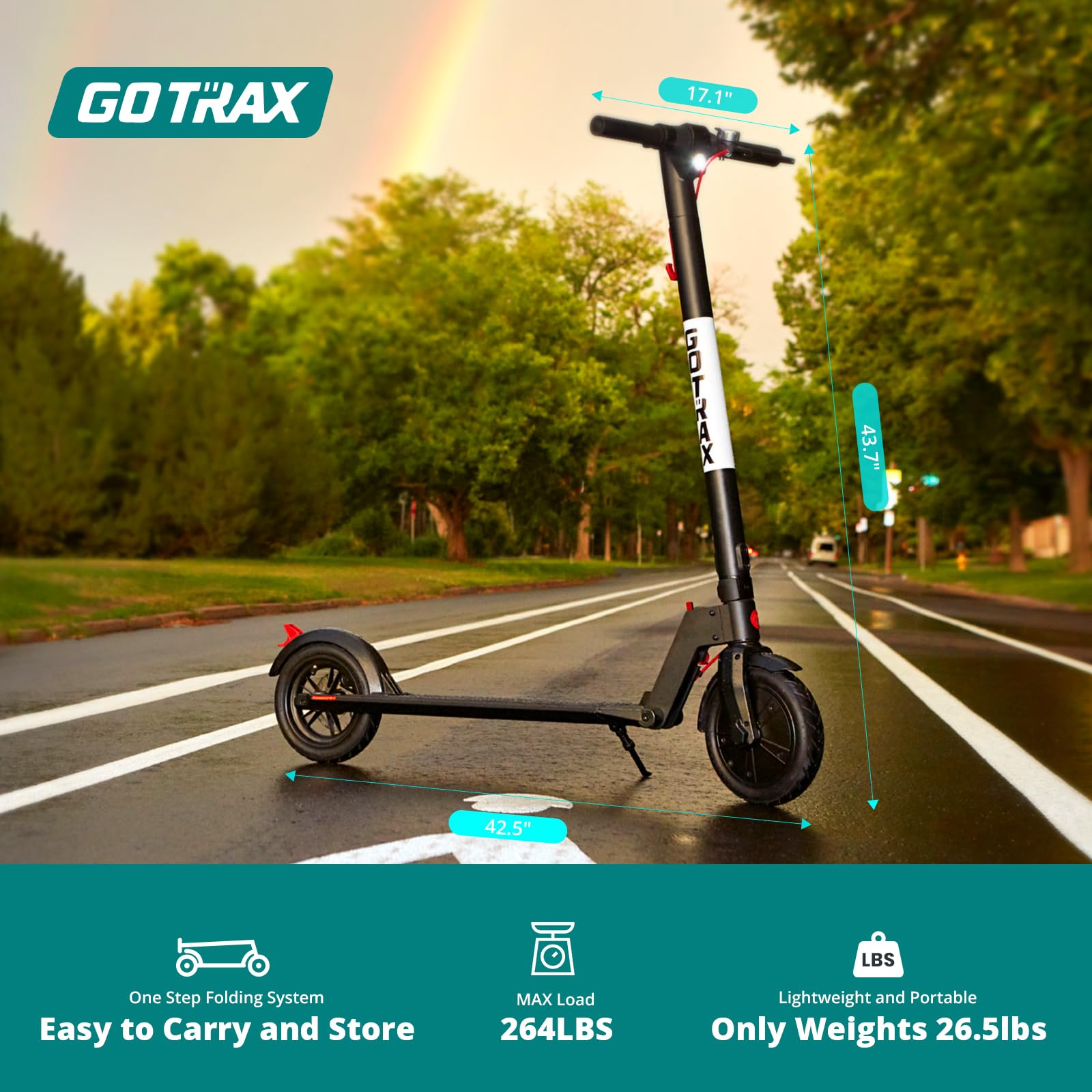 Gotrax XR Ultra Electric Scooter, 8.5" Solid Tire, Max 16 Mile and 15.5 Mph 300W Motor, LG Battery and Foldable Commuting Escooter for Adult Black