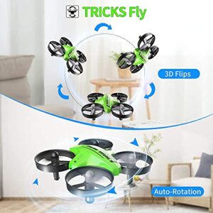 ATOYX Mini Drone Easy to Fly Drone for Kids & Beginners, Indoor Outdoor Nano RC Helicopter Quadcopter with Auto Hovering, Headless Mode, Remote Control, Children's Day Gift for Boys Girls -Green