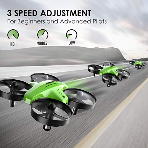 ATOYX Mini Drone Easy to Fly Drone for Kids & Beginners, Indoor Outdoor Nano RC Helicopter Quadcopter with Auto Hovering, Headless Mode, Remote Control, Children's Day Gift for Boys Girls -Green