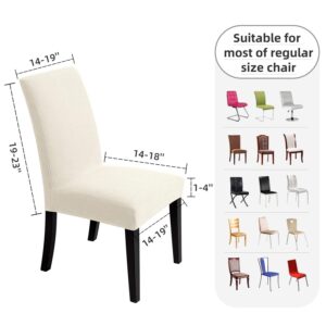 Chair Covers for Dining Room - Stretch Chair Slipcovers for Decorative Seat Protector Armless Removable Washable Elastic Dinner Universal Spandex Solid Chair Slip Covers Set…