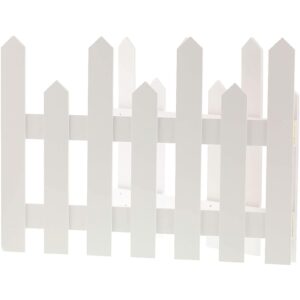 2-Piece Mini White Picket Fence for Christmas Tree or Garden Border (5 Feet Length x 1 Foot Height)