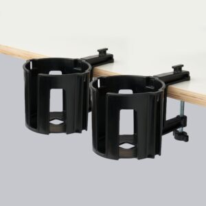 cup-holster - the best anti-spill cup holder for your desk or table (black, 2)