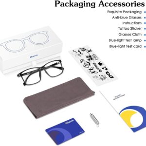 OIAMIK Blue Light Blocking Glasses: Computer Reading TV Phones Gaming Glasses Anti Eyestrain Blue Light Glasses for Woman/Men Anti UV Glare Eyeglasses (Black)