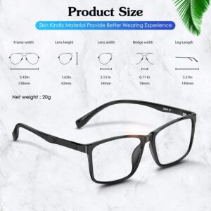 OIAMIK Blue Light Blocking Glasses: Computer Reading TV Phones Gaming Glasses Anti Eyestrain Blue Light Glasses for Woman/Men Anti UV Glare Eyeglasses (Black)