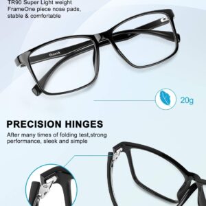 OIAMIK Blue Light Blocking Glasses: Computer Reading TV Phones Gaming Glasses Anti Eyestrain Blue Light Glasses for Woman/Men Anti UV Glare Eyeglasses (Black)