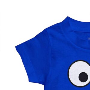 Sesame Street Short Sleeve T-Shirt Short Sleeve Tee - Elmo & Cookie Monster Big Face Tee (Cookie Monster, 3T)