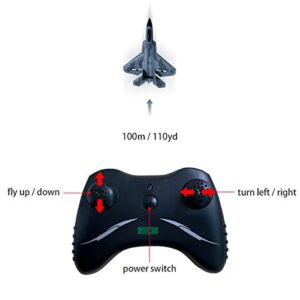 HAWK'S WORK 2 CH RC Airplane, F-22 Plane Ready to Fly, 2.4GHz Remote Control, Easy to Fly RC Glider for Kids & Beginners