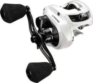 13 fishing - concept c2 - low-profile baitcast fishing reel 200 size- 8.3:1 - right hand retrieve (fresh+salt) - c2-8.3-rh, white