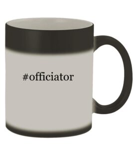 knick knack gifts #officiator - 11oz hashtag magic color changing mug, matte black