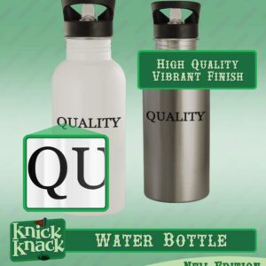 Knick Knack Gifts #officiant - 20oz Stainless Steel Hashtag Outdoor Water Bottle, Silver