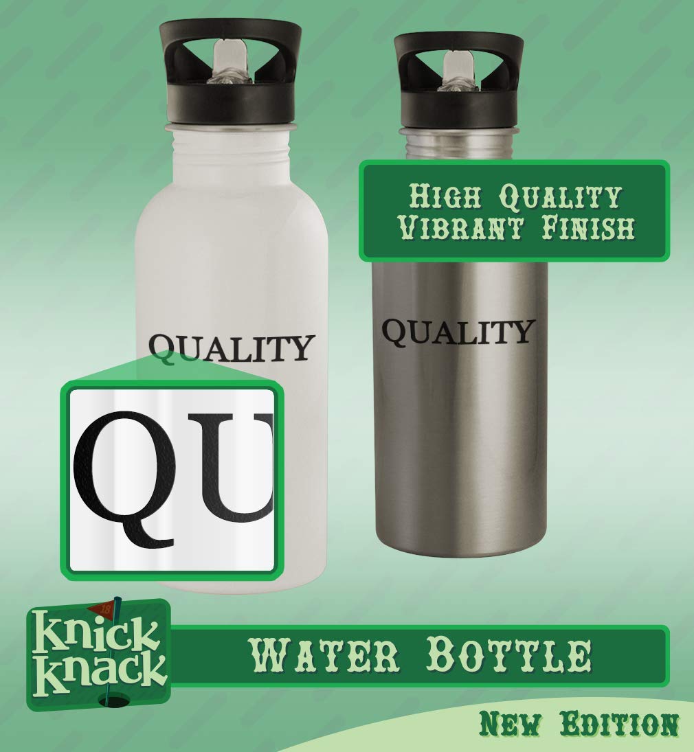 Knick Knack Gifts #officiant - 20oz Stainless Steel Hashtag Outdoor Water Bottle, Silver