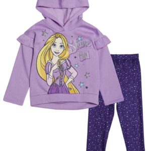 Disney Princess Rapunzel Toddler Girls Fleece Hoodie and Leggings Outfit Set 3T