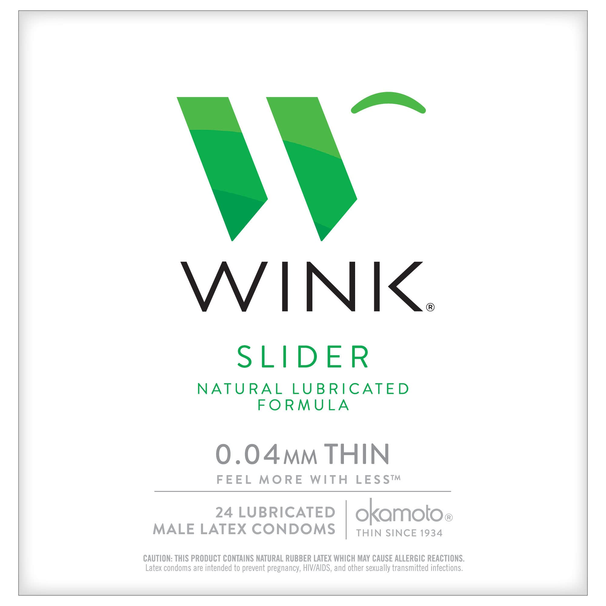 WINK Slider Condoms, 24 count