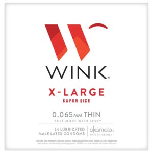 wink x-large condoms, 24 count