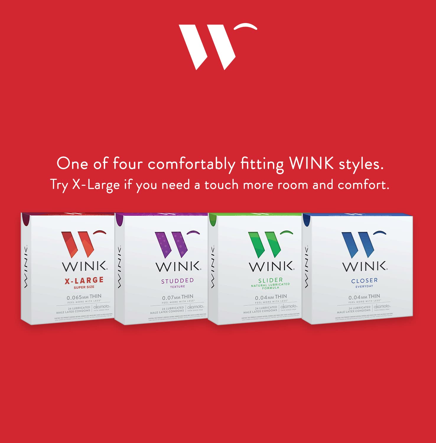 WINK X-Large Condoms, 24 count