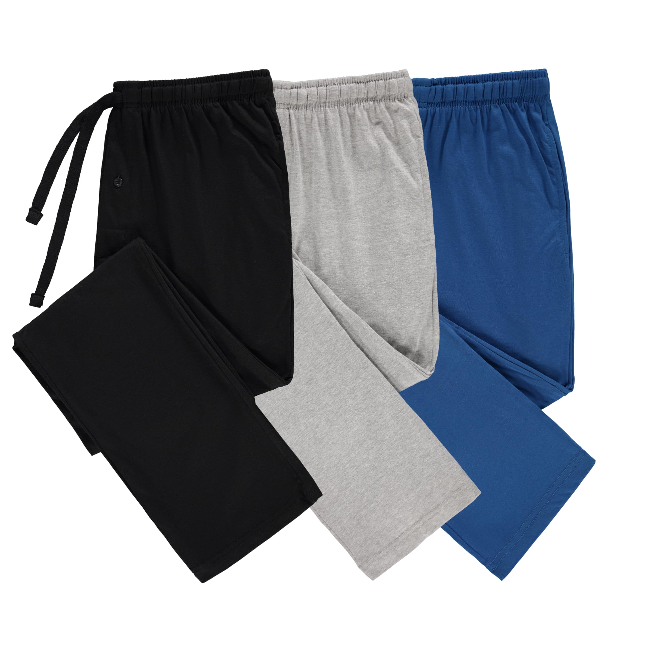 DARESAY Mens Lounge Pants With Pockets - Mens Pajama Pants - Lounge Pants Men, Up to 3XL Pack Of 3