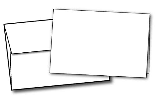 Desktop Publishing Supplies 4" x 6" Heavyweight Blank White Greeting Card Sets (20 Cards & Envelopes)