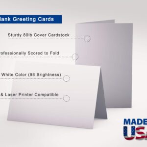 Desktop Publishing Supplies 4" x 6" Heavyweight Blank White Greeting Card Sets (20 Cards & Envelopes)