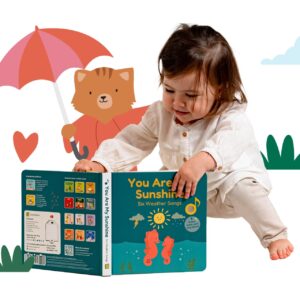 Cali's Books You are my Sunshine Nursery Rhymes - Interactive Sound Books for 1 year old, Perfect Musical Toys & Musical Books for Toddlers 1-3, Safe & Durable Book for 2 year old