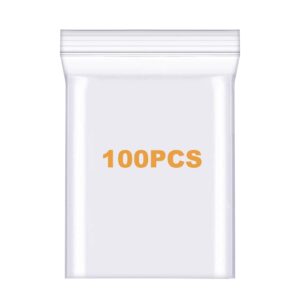 100 pack 10" x 13" thick 2.4mil clear zip seal lock poly bags reclosable zip plastic bag durable clothing shoes toys envelopes photos snack zipper bags