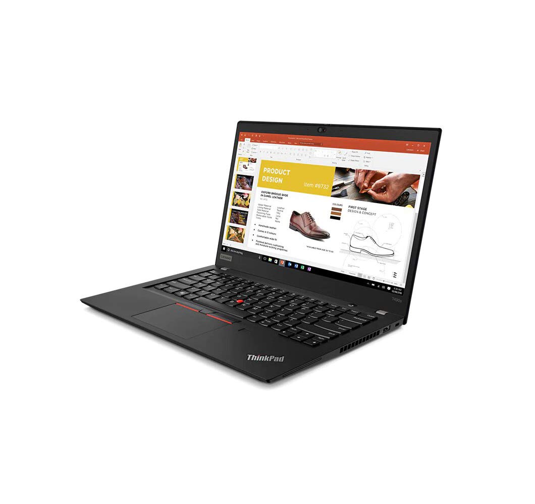 Lenovo ThinkPad T490s Laptop (20NX-001WUS) Intel Core i7-8565U, 8GB RAM, 256GB SSD, 14-inch FHD 1920x1080, Win10 Pro, 720p Webcam, Backlit KB, Fingerprint Reader, Black, Model:20NX001WUS (Renewed)