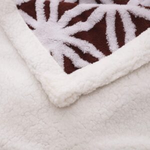 LOMAO Sherpa Fleece Blanket Fuzzy Soft Throw Blanket Dual Sided Blanket for Couch Sofa Bed (Rose Brown, 51"x63")