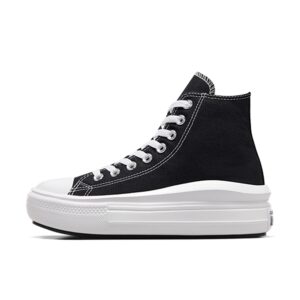 converse women's chuck taylor all star high platform ctas, black/natural ivory/white, 8