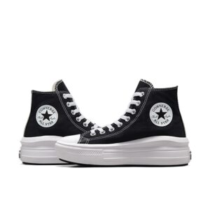 Converse Women's Chuck Taylor All Star High Platform CTAS, Black/Natural Ivory/White, 8