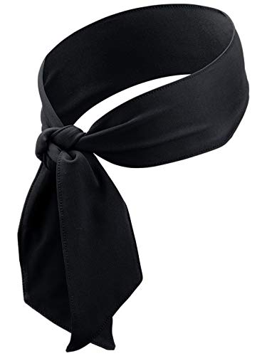 NIKE Dri-Fit Fury Sweat-Wicking Head Tie - Unisex (BLACK)