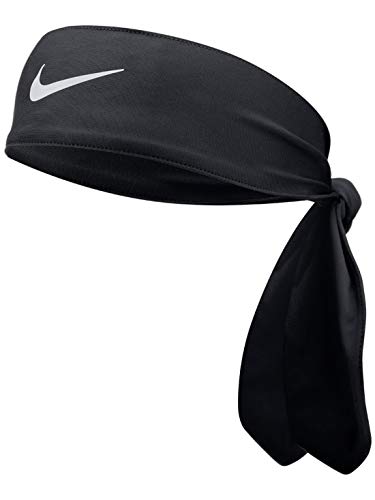 NIKE Dri-Fit Fury Sweat-Wicking Head Tie - Unisex (BLACK)