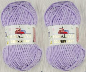 himalaya dolphin baby yarn knitting yarn 2 skeins 264 yards 2x100gram super bulky baby blanket yarn (80305)