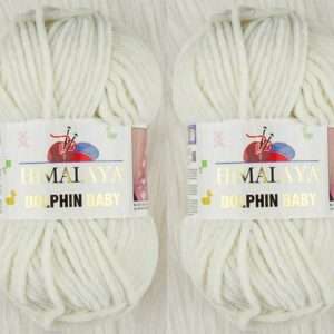 Himalaya Dolphin Baby Yarn Knitting Yarn 2 Skeins 264 Yards 2x100gram Super Bulky Baby Blanket Yarn (80308)