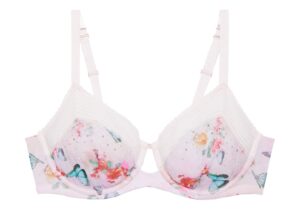 savage x fenty, women's, curvy garden of eden unlined bra, floral butterfly print, 42d