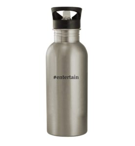 knick knack gifts #entertain - 20oz stainless steel water bottle, silver